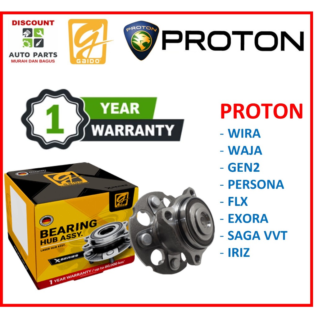 🔥1 YEAR WARRANTY GAIDO🔥 REAR WHEEL HUB BEARING PROTON WIRA WAJA GEN2 ...