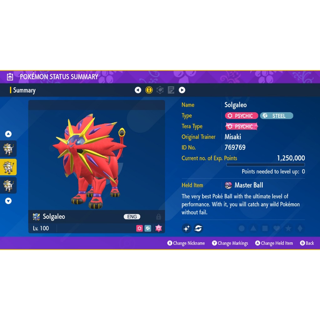 Pokemon Scarlet & Violet Shiny Solgaleo Full Ev Trained | Shopee Malaysia