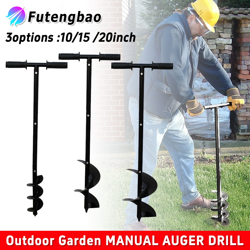 Manual Hand Drill Digger Earth Auger 60cm 3.9" Digger Post Hole Hand ...