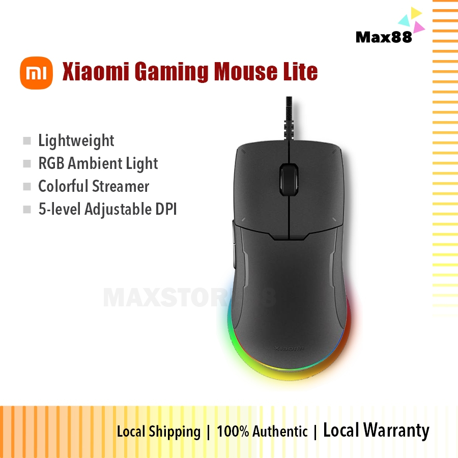 Xiaomi Gaming Mouse Lite RGB Ambient Light 5-Level DPI | Shopee Malaysia