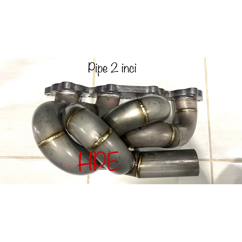 BANANA TURBO MANIFOLD EVO 1,2,3,GSR TURBO TD05/TDO4 PIPE STEEL 2 INCI ...