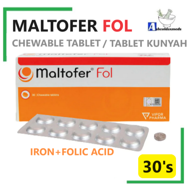 Maltofer FOL CHEWABLE TABLET 30'S (SESUAI UNTUK IBU MENGANDUNG) EXP11 ...