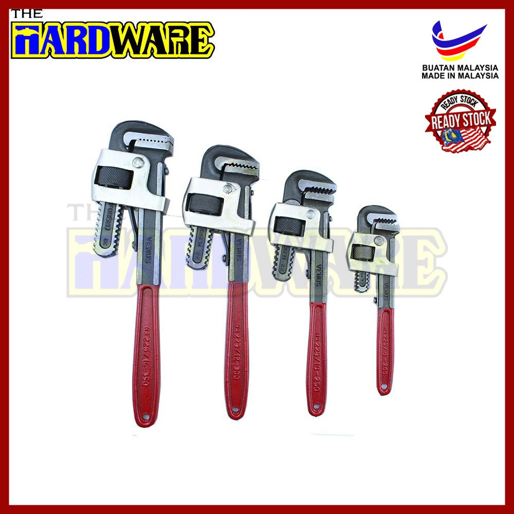 VENUS Heavy Duty Pipe Wrench Adjustable Plumbing Pliers Clamp Plumber ...