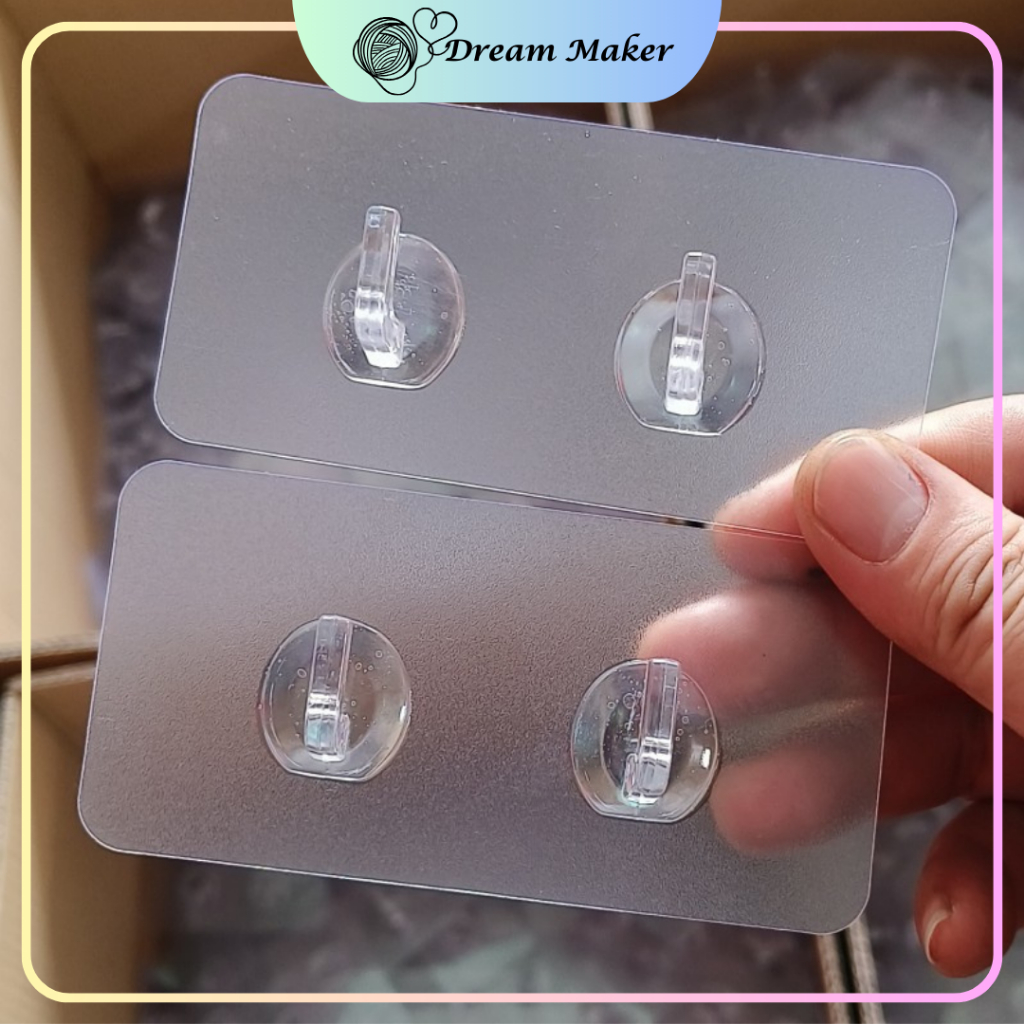Dream Maker Powerful Seamless Transparent Tile Hooks Adhesive Special ...