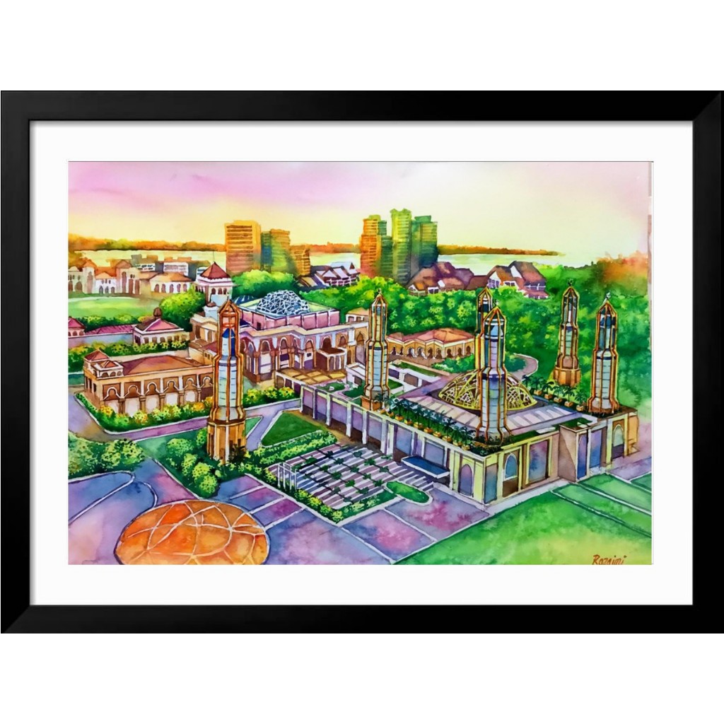Art Print Painting of Masjid Kota Iskandar Puteri Johor | Shopee Malaysia