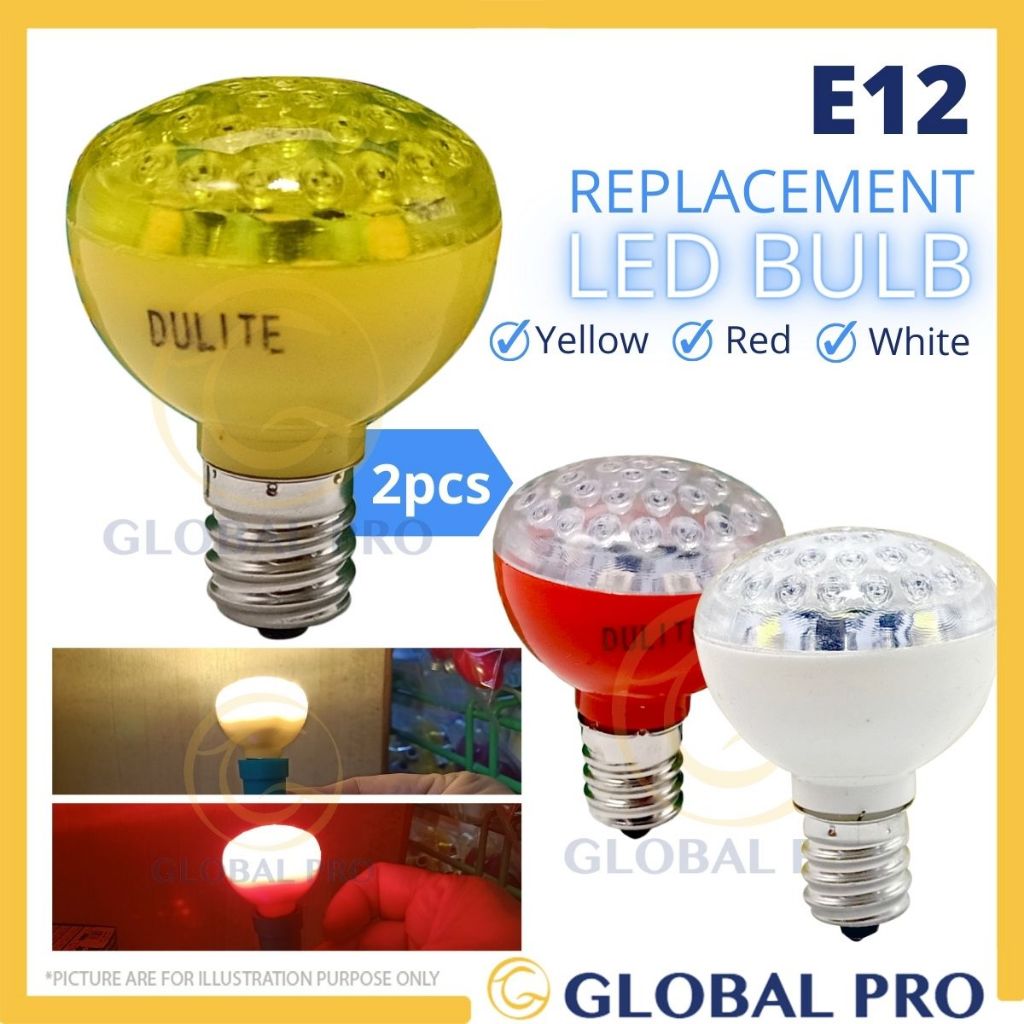 2PCS SMD 9 LED Replacement E12 LED Bulb AC240V Chili Bulb Red LED Bulb ...