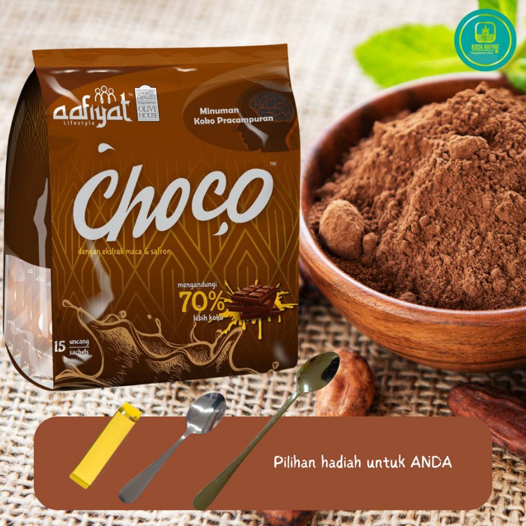 MINUMAN CHOCO BERKHASIAT DENGAN 70% LEBIH KOKO, EKSTRAK MACA, MALT ...