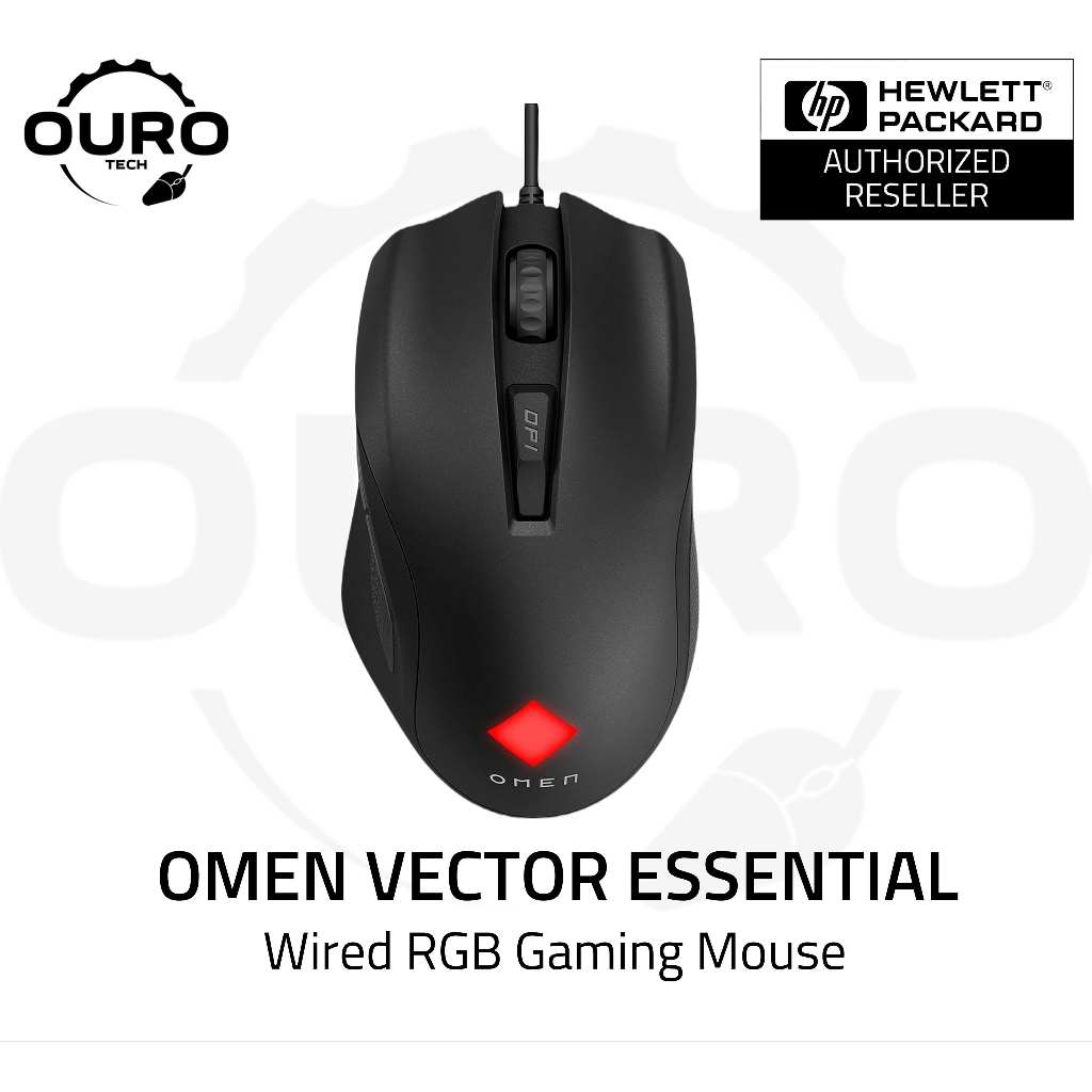 HP OMEN VECTOR ESSENTIAL RGB WIRED GAMING MOUSE | 7,000 DPI | PixArt ...