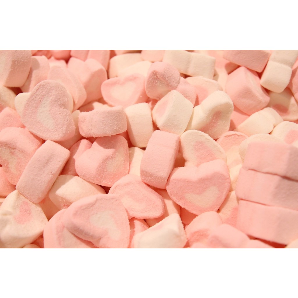 *Halal* Marshmallow Heart Double Pink 粉红爱心棉花糖 75g / 100g / 250g ...