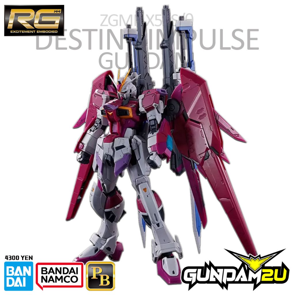 P-BANDAI RG 1/144 Destiny Impulse Gundam - PREMIUM Real Grade Gundam ...