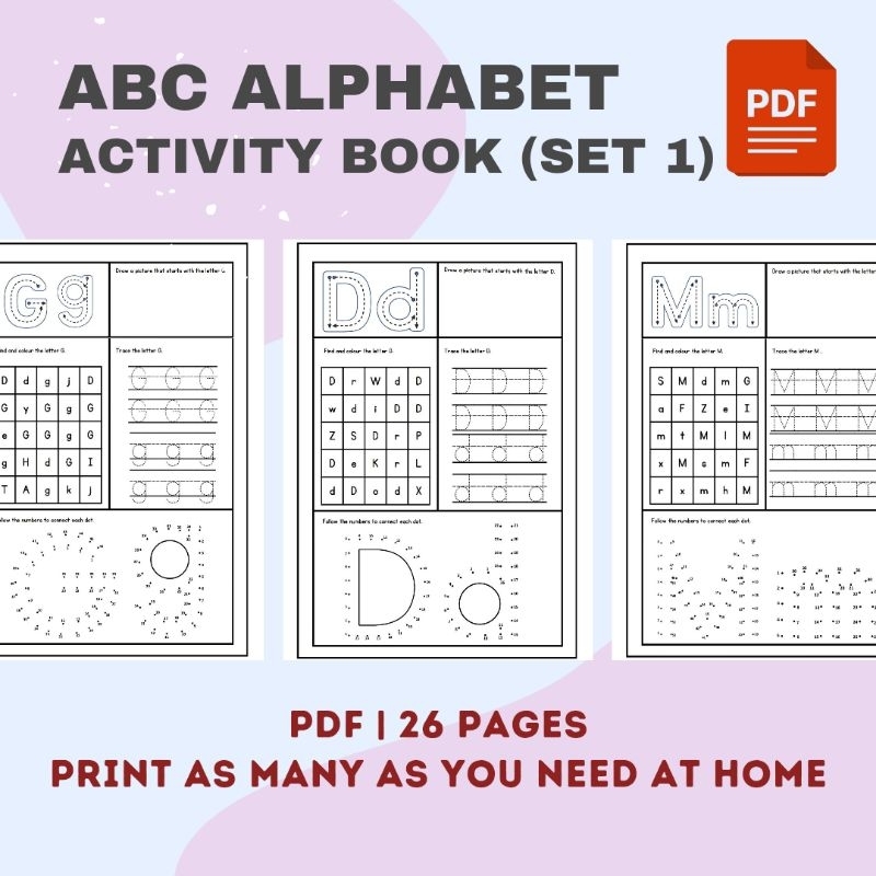 [PDF] ABC Alphabet Activity Book (Set 1) - Practice Writing Children ...