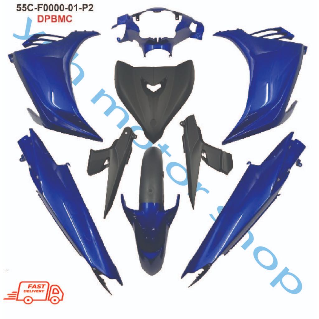 YAMAHA LC135 V3 5S 5Speed HLY BODY COVER SET COVERSET 100% ORIGINAL ...