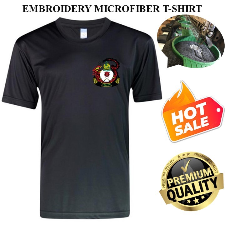EMBROIDERY SULAM SILAT GAYONG MALAYSIA MARTIAL ART ROUNDNECK MICROFIBER ...