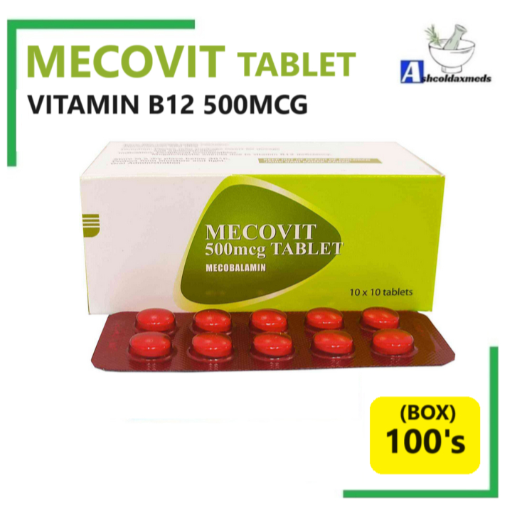 (BOX) MECOVIT 500MCG VITAMIN B12 10'sX10 (VITAMIN URAT SARAF) EXP10 ...
