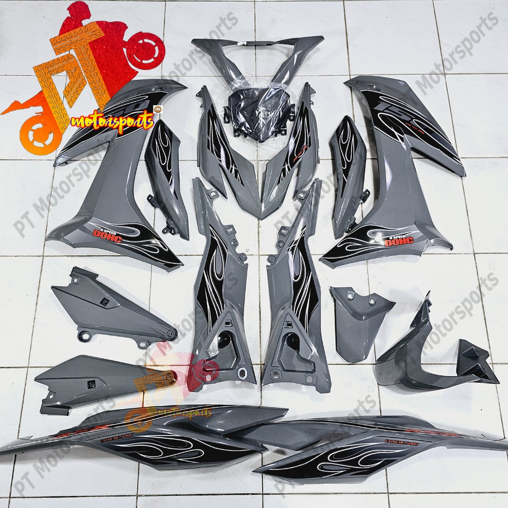 Honda RSX150 RSX 150 RS X Cover Set Black Nardo Batman Grey Api Hitam ...