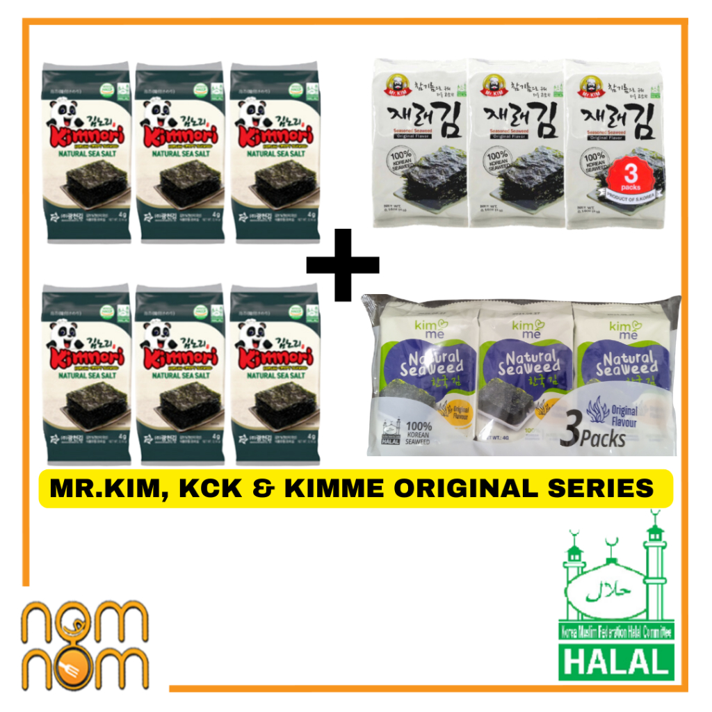 [HALAL] KCK, Kimme & Mr.KIM Seaweed Snack [3 in 1 Pack] x 4 Packs ...