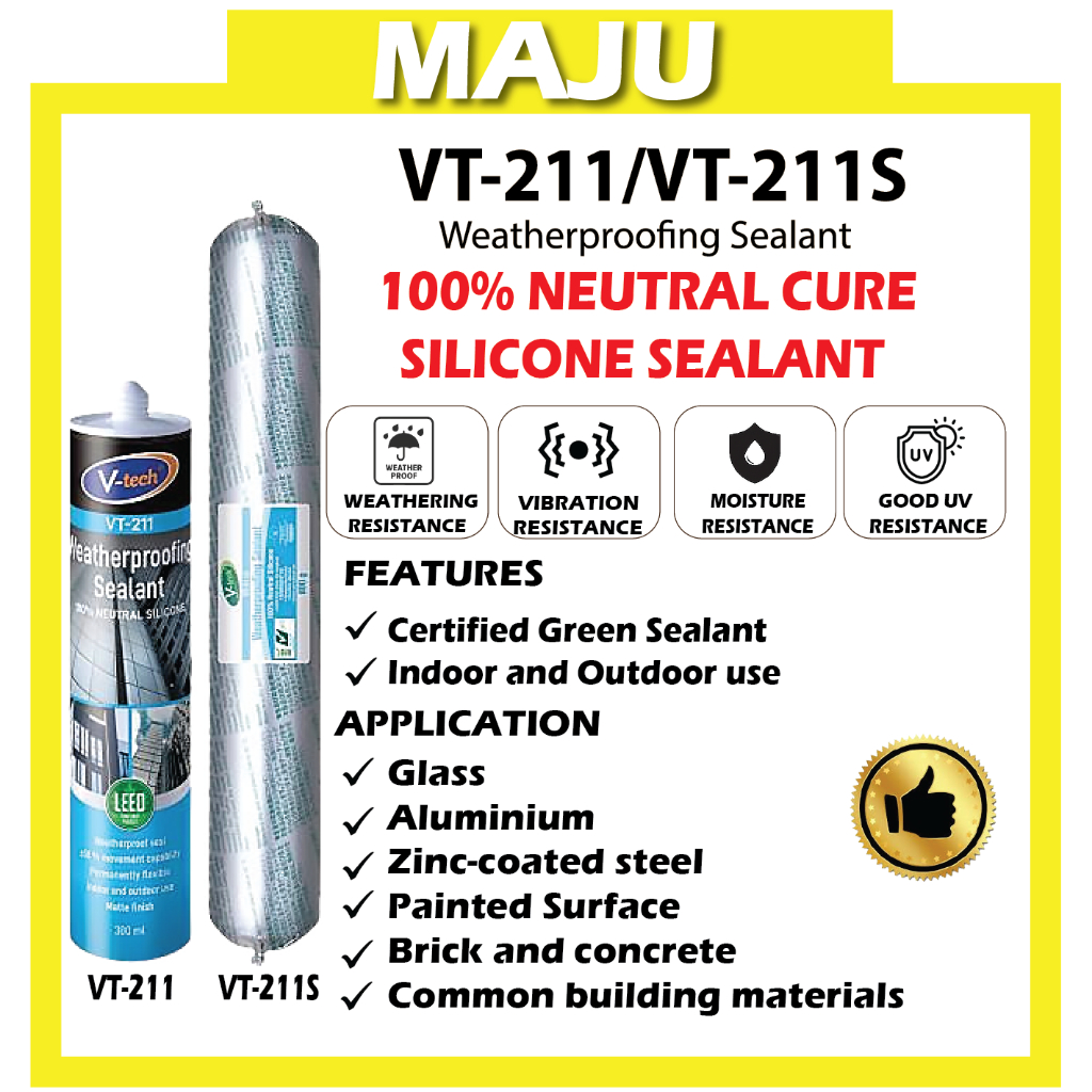 【Ready Stock】VT-211 & 211S Weather proofing Sealant | Silikon 硅胶 ...