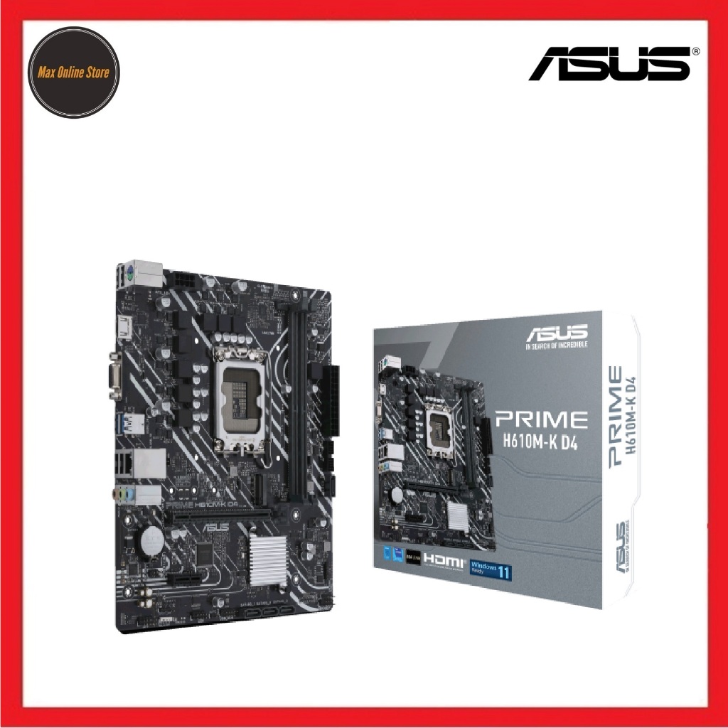 Asus Prime H610M-K Intel Socket LGA1700 DDR4 Motherboard | Shopee Malaysia