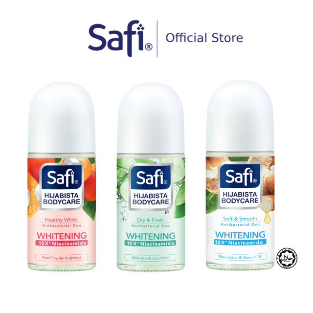 SAFI Hijabista Bodycare Whitening Deodorant Roll On 50ml | 10X ...