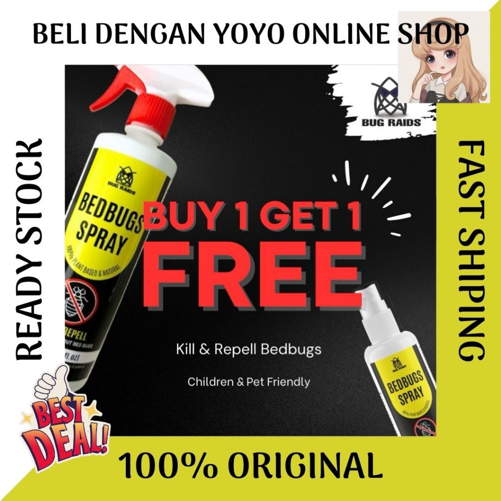💥BUY 1 GET 1 FREE💥BUGRAIDS ENVIROLE BED BUG SPRAY 100ml/500ml TRAVEL ...