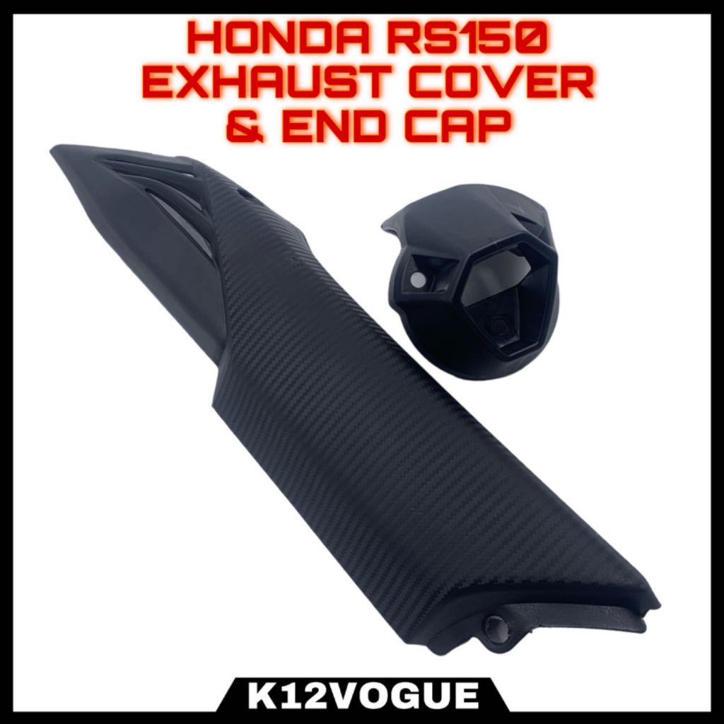 HONDA RS150 V1/V2 EXHUAST COVER & END CAP (MUFFLER COVER EKZOS RS150 ...