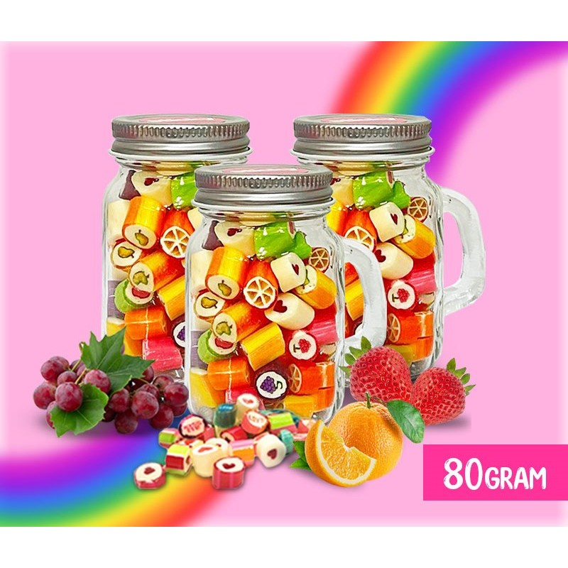 Sticky Candy 30g/40g/70g/80g/120g/170g Mix Fruits Flavours Sweet Sour Snacks Candies Halal ...