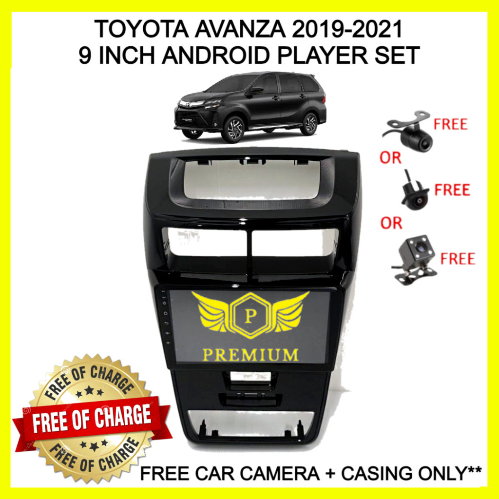 TOYOTA AVANZA 2019-2021 MANUAL A/C 9INCH ANDROID PLAYER SET (FREE CAR ...