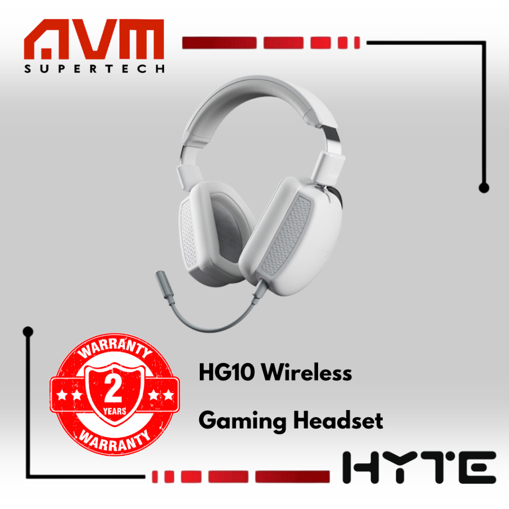 AVM HYTE HG10 Wireless Gaming Headset Detachable Microphone - White | Shopee Malaysia
