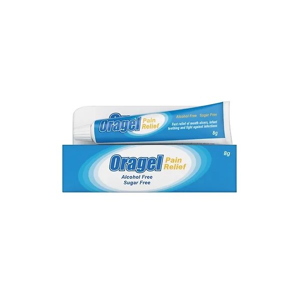 Oragel Pain Relief 8g (Fast relief of mouth ulcer, infant teething ...