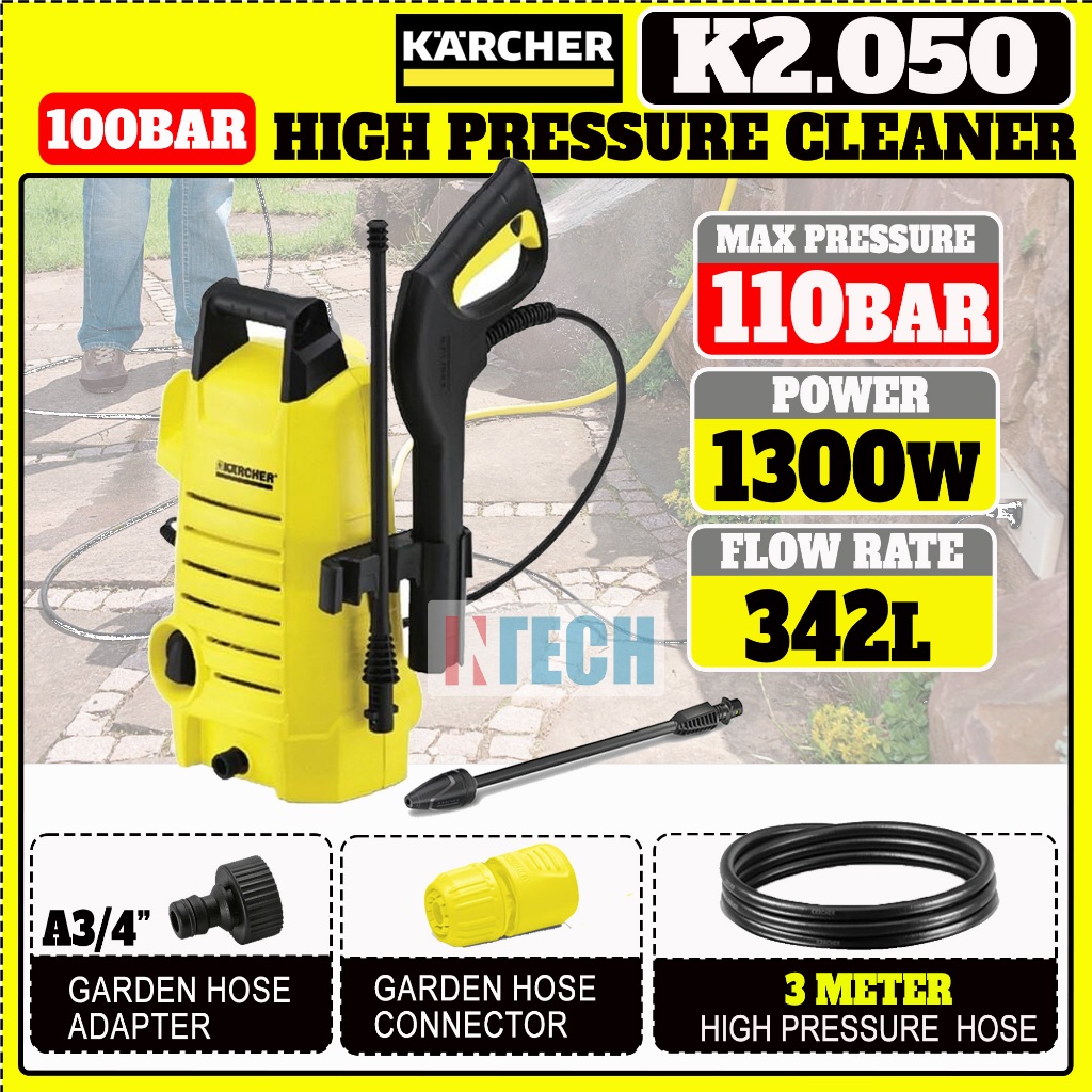 KARCHER K2.050 / K2050 HIGH PRESSURE WASHER 100BAR 1300W 340L/MIN - GERMANY | Shopee Malaysia