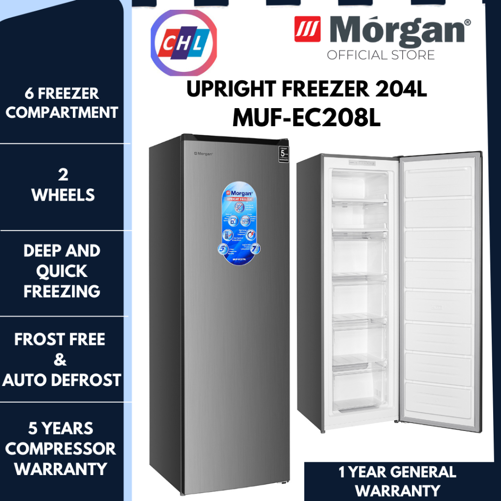 MORGAN FROST FREE 204L MUF-EC208L UPRIGHT FREEZER [READY STOCK]-MORGAN ...