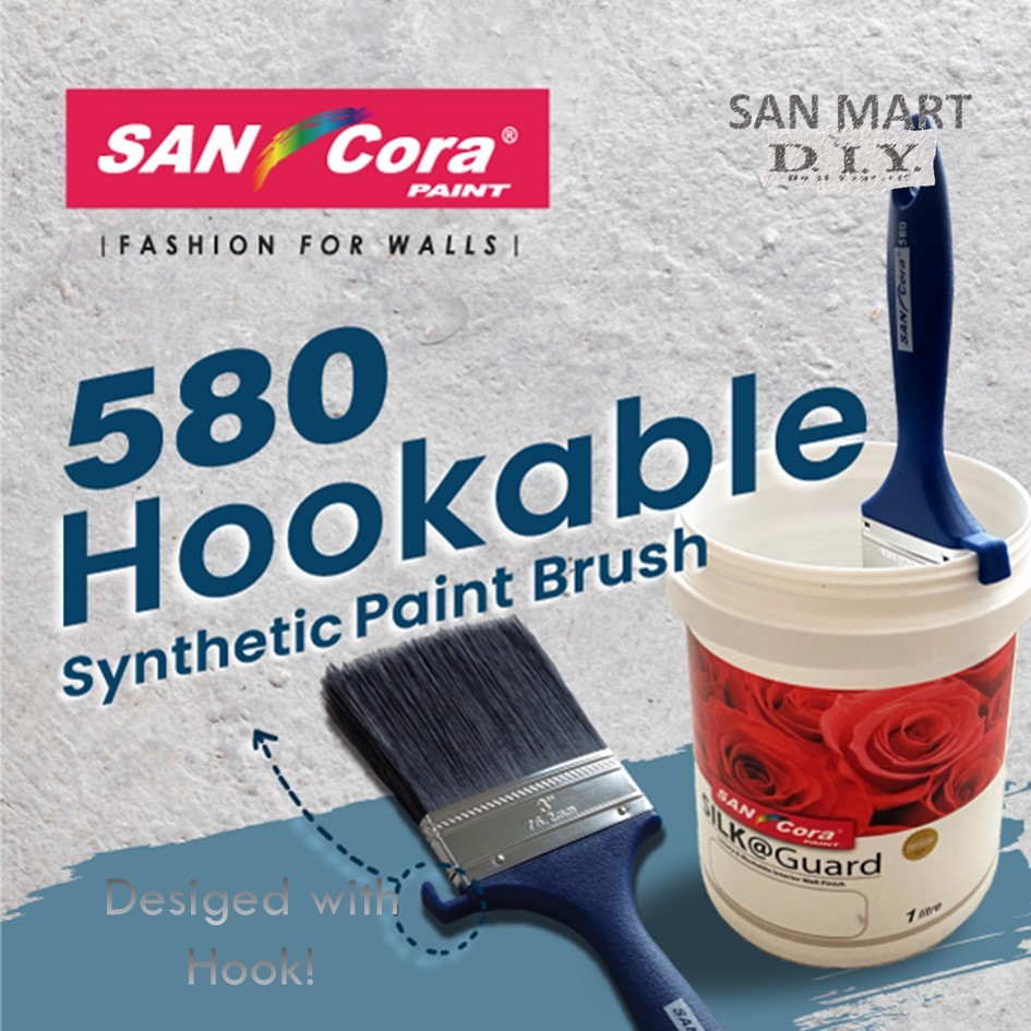 SANCora 580 Hookable/Hook Synthetic Paint Brush Berus Cat Nylon (Water ...
