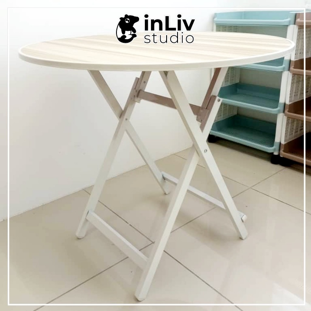 Foldable Wooden Metal Table Wood Desk Metal Folding Table Dining Table ...
