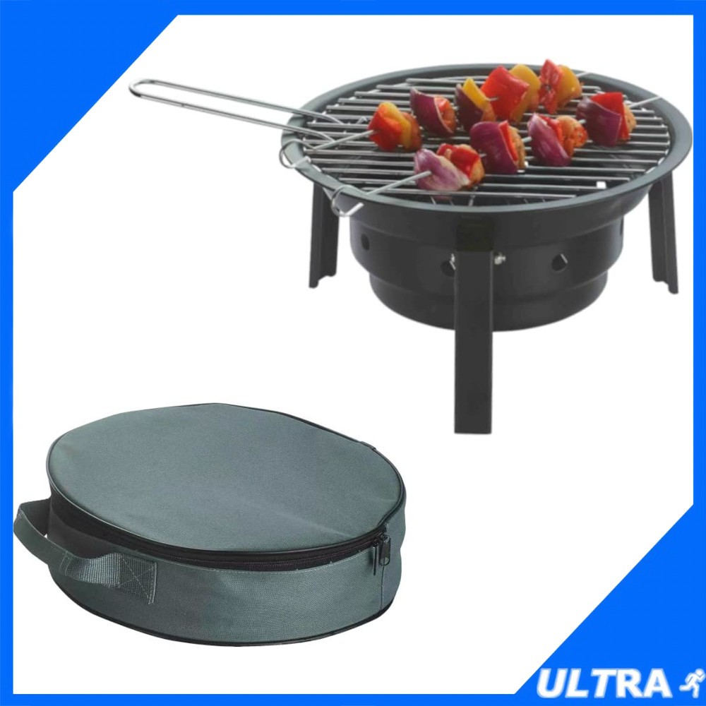 BBQ Grill Barbecue Round Stove Charcoal Fire Pit Camping Picnic Travel ...