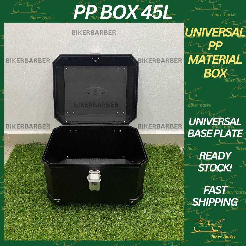 Box Moto Kotak PP Material 45L 36L Liter Peti Black JbStyle Motosikal ...