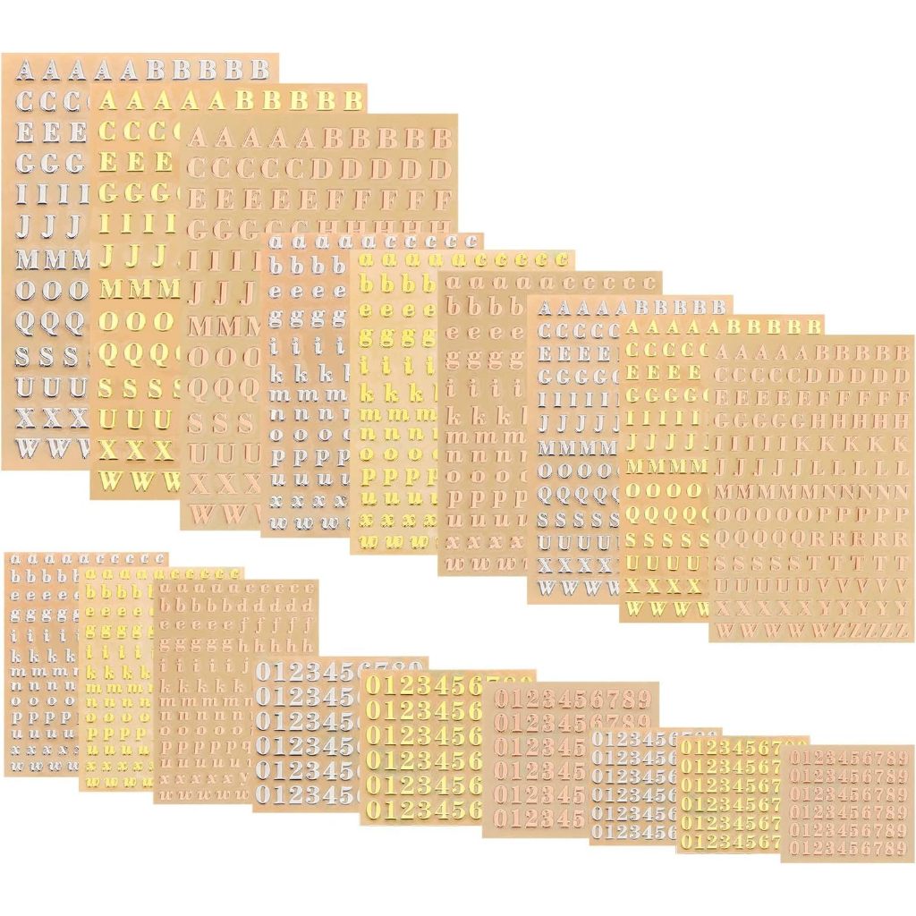 3mm 4.5mm Alphabet Number Stickers Self Adhesive Mini Sticker for DIY ...
