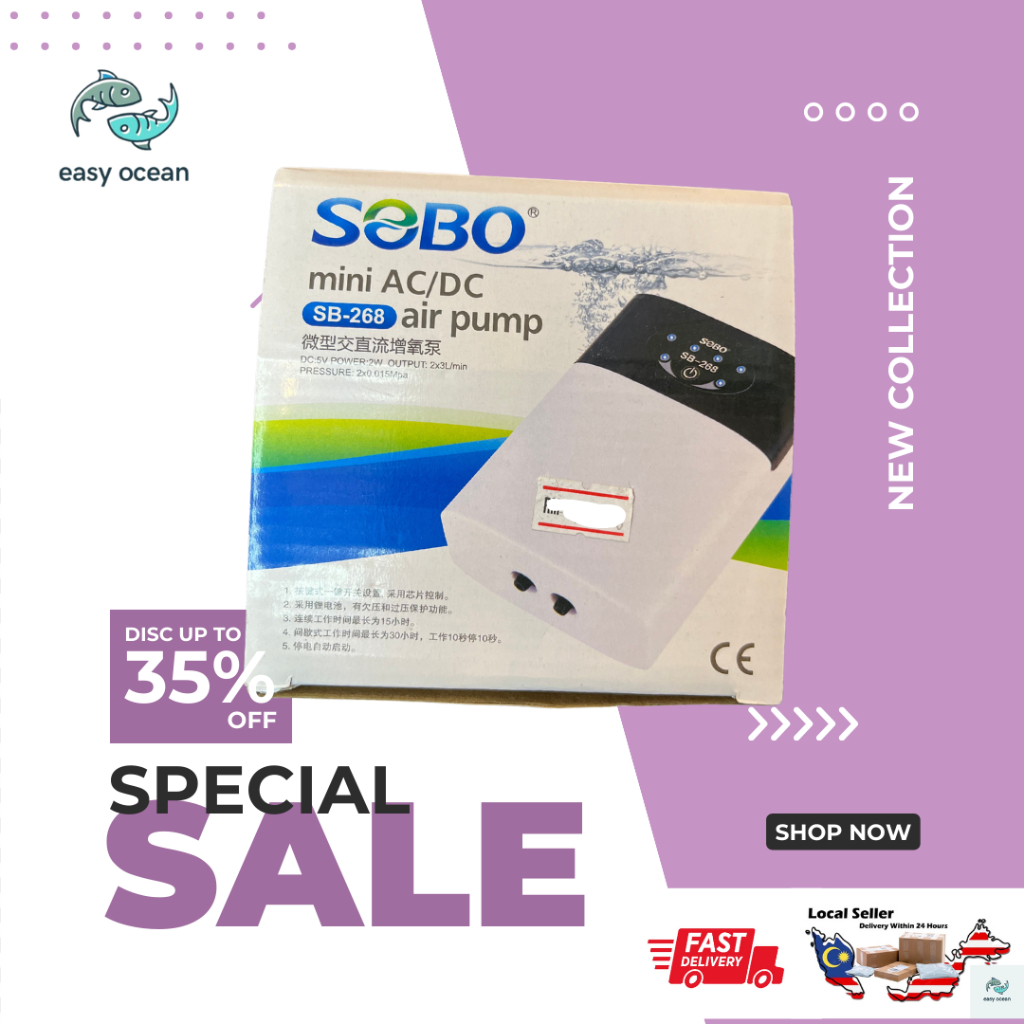 Sobo Mini AC/DC Air Pump Rechargeable Battery USB Portable AC DC Pam Angin Caj Bateri Oxygen ...