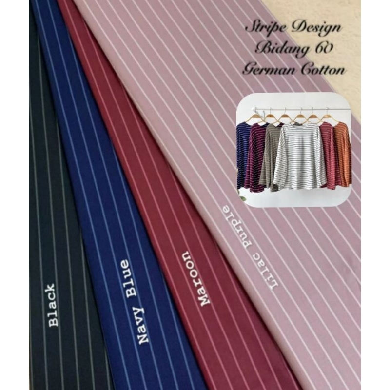 German Cotton Finest Yarn Exclusive Cotton Stripe and Grid Design Kain ...