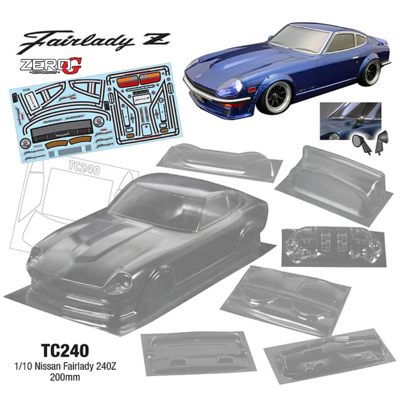 Team C TeamC TC240 1/10 Nissan Fairlady 240Z 200mm Rc Rwd Drift Car ...