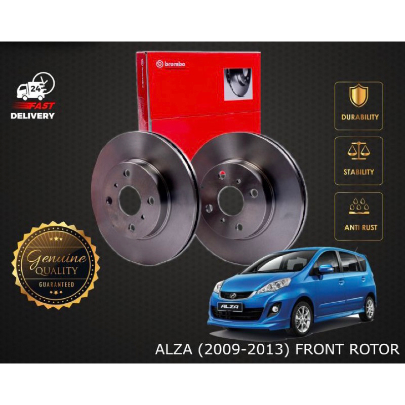 DISC ROTOR ALZA 2009-2020 ORIGINAL BREMBO 1PAIR | Shopee Malaysia