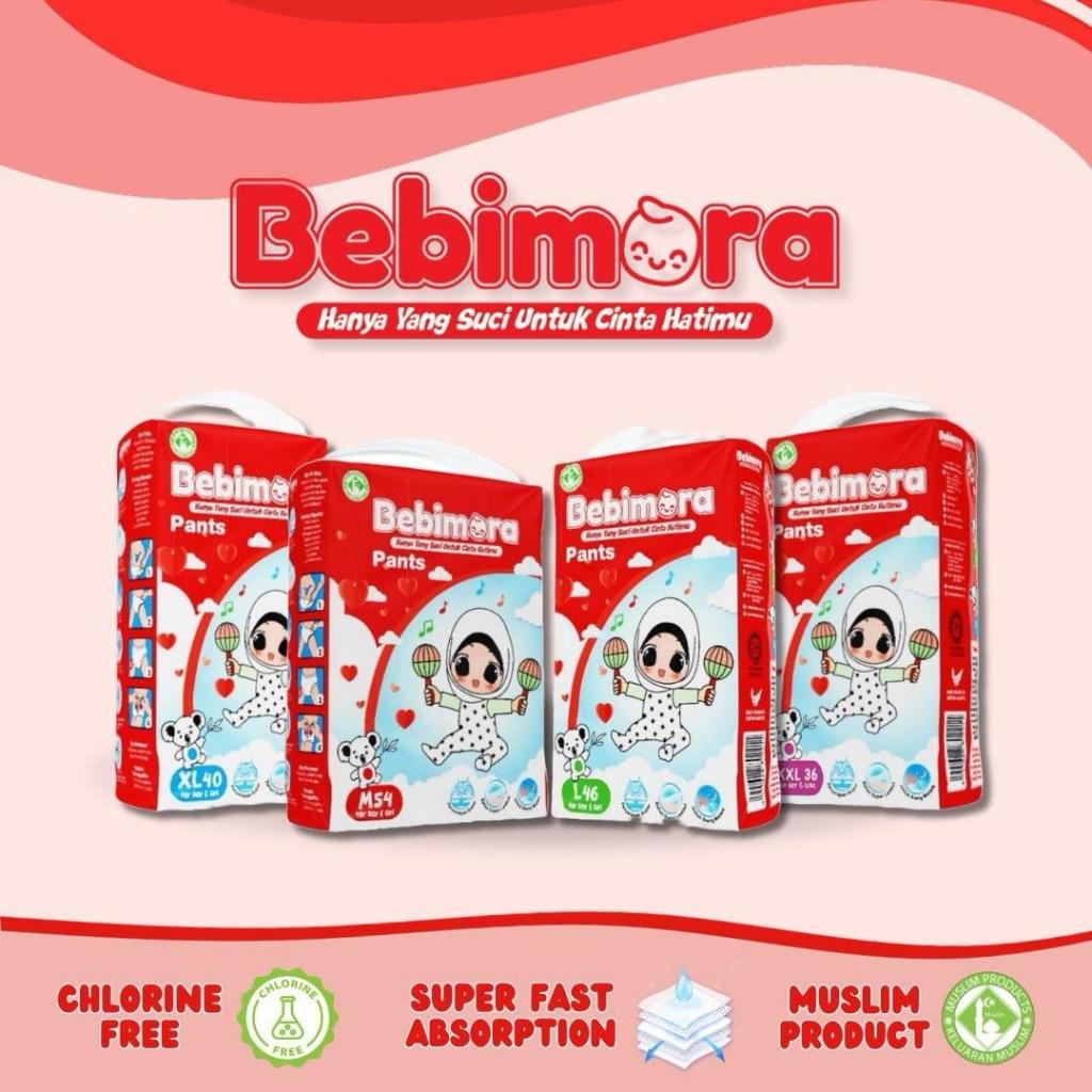 Bebimora (Baby Diapers) Free Chlorine (Size M, L, XL, XXL) | Shopee ...