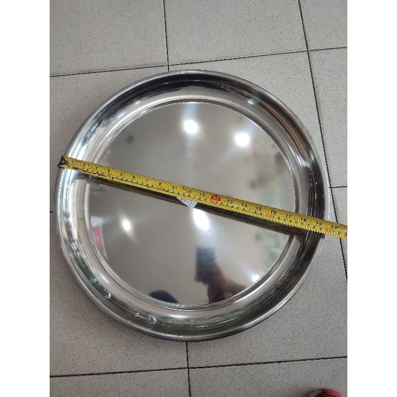 Talam Bulat Stainless Steel Tebal | Shopee Malaysia