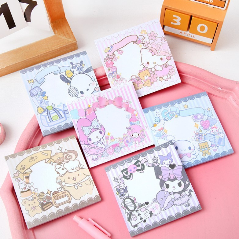Sanrio Memo pad Sticky note Cute stationery Girls Planner Journaling ...