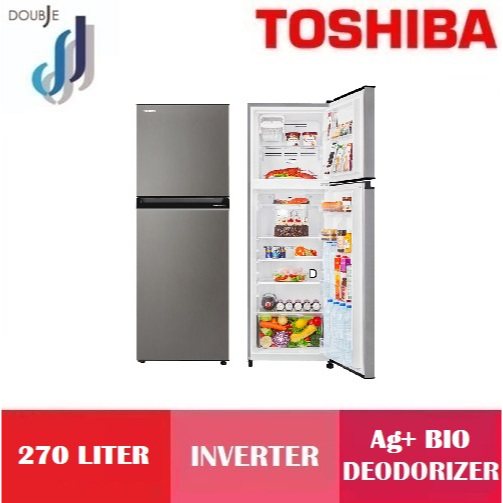 TOSHIBA 270L Inverter Top Freezer Refrigerator GR-RT300WE-PMY(DS ...