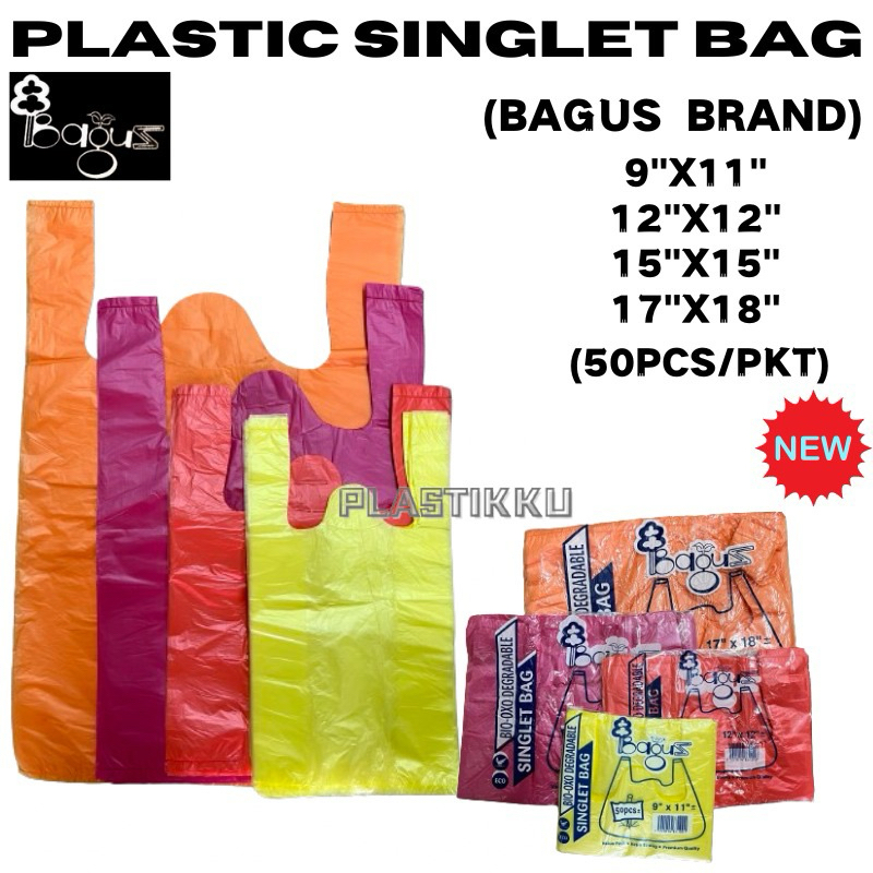 Plastic Singlet Bag/ T-shirt Bag (BAGUS BRAND) small size Beg Singlet ...