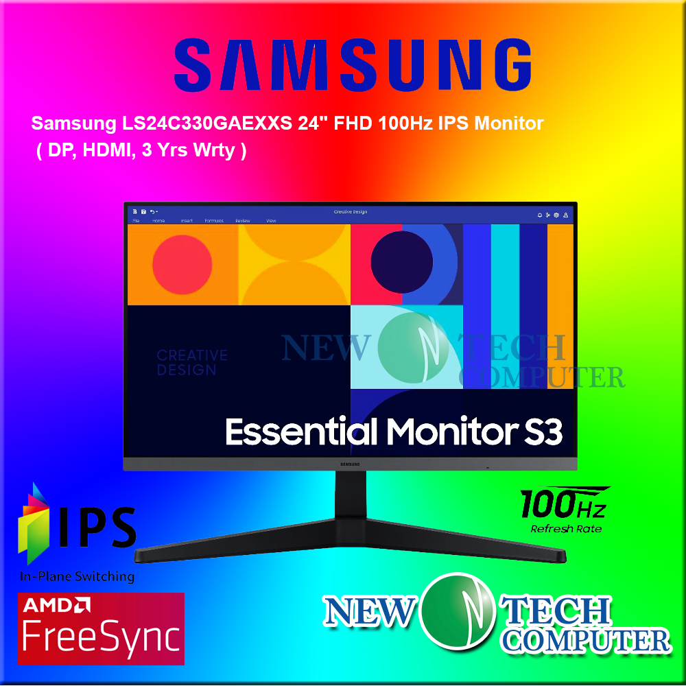 Samsung LS24C330GAEXXS 24" / LS27C330GAEXXS 27" FHD 100Hz IPS Monitor ...