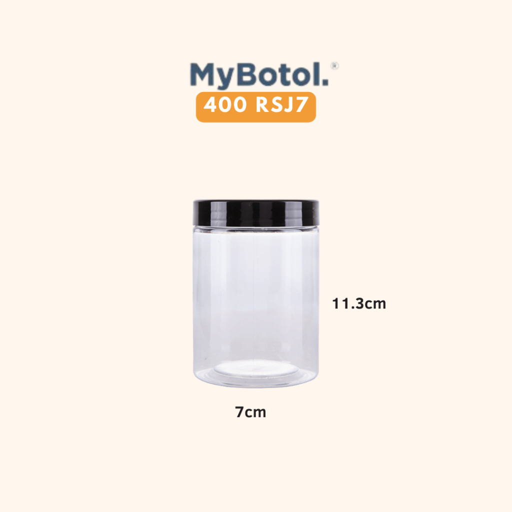 [mybotol] BALANG PLASTIK BLACK CAP| PLASTIC JAR | BALANG COOKIES | FOOD ...
