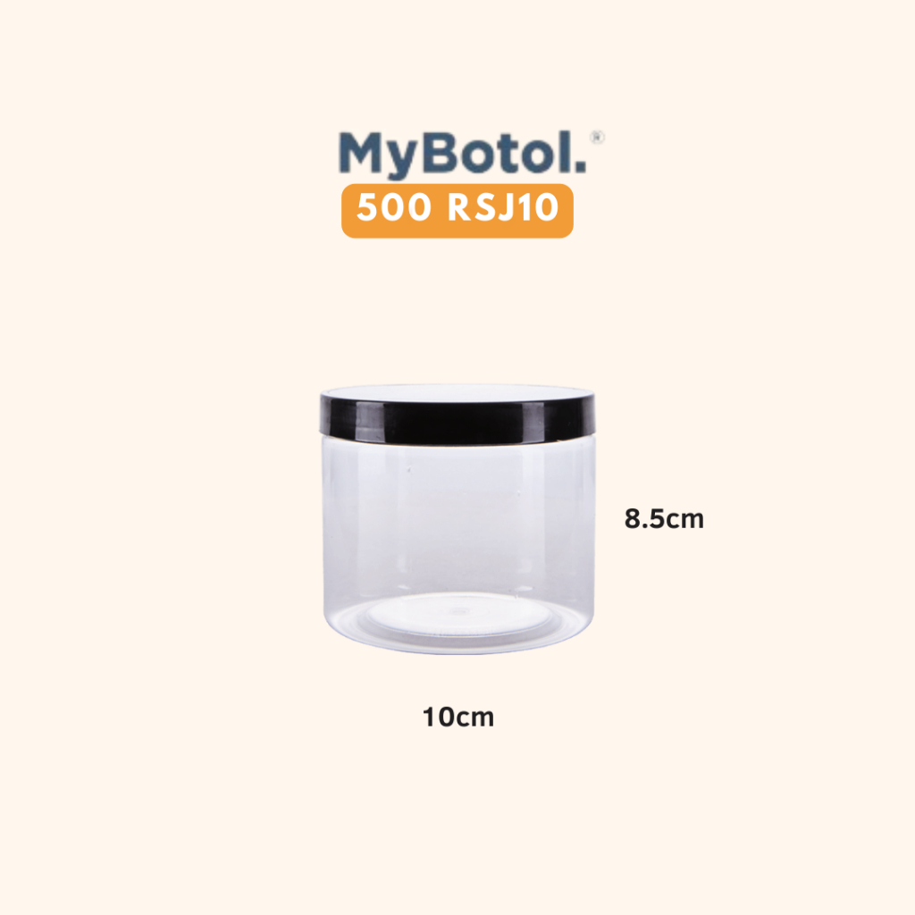 [mybotol] BALANG PLASTIK BLACK CAP| PLASTIC JAR | BALANG COOKIES | FOOD ...