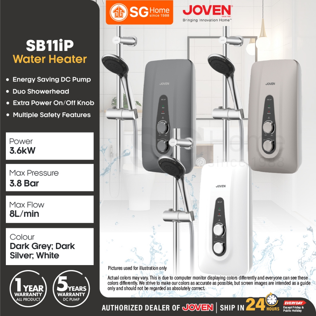 Joven SB11iP Instant Water Heater with Turbo Pump AC Pump (Dark Grey/Dark Silver) | Shopee Malaysia