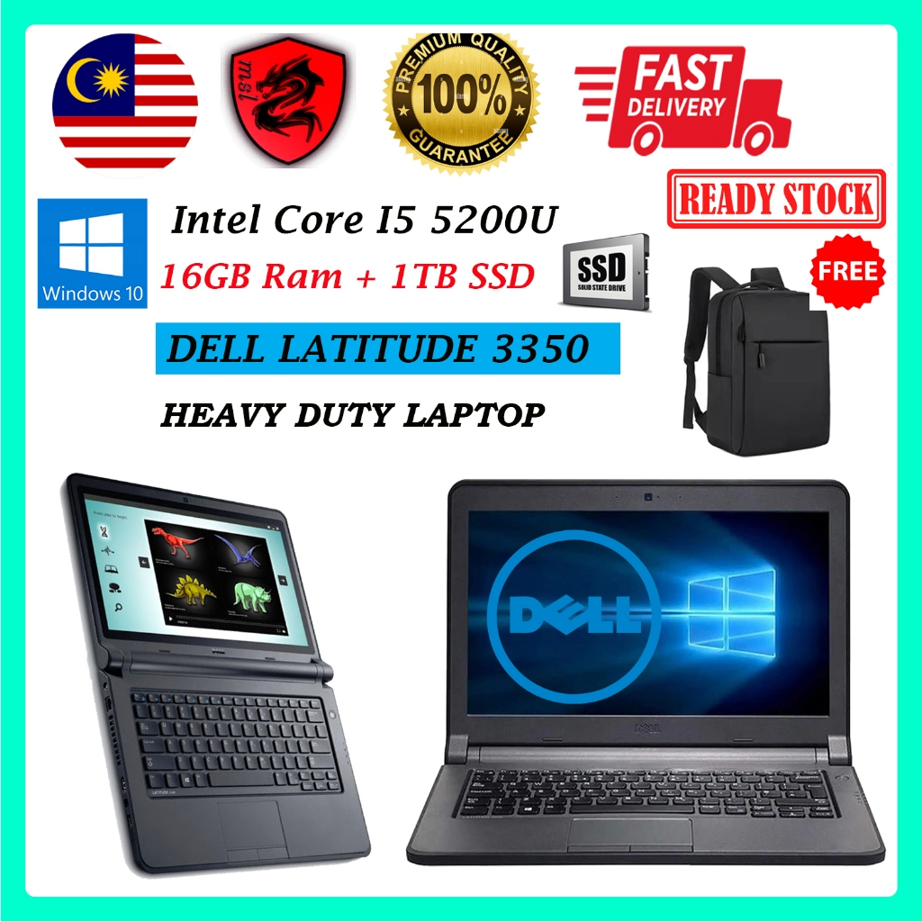 Dell Latitude 3350/3340 WINDOWS 10 Laptop ~Intel Core i5 ~Ram 16GB ~SSD ...